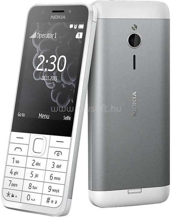 NOKIA 230 DS 2,8" Dual SIM ezüst mobiltelefon (A00026951) | hagyományos ...