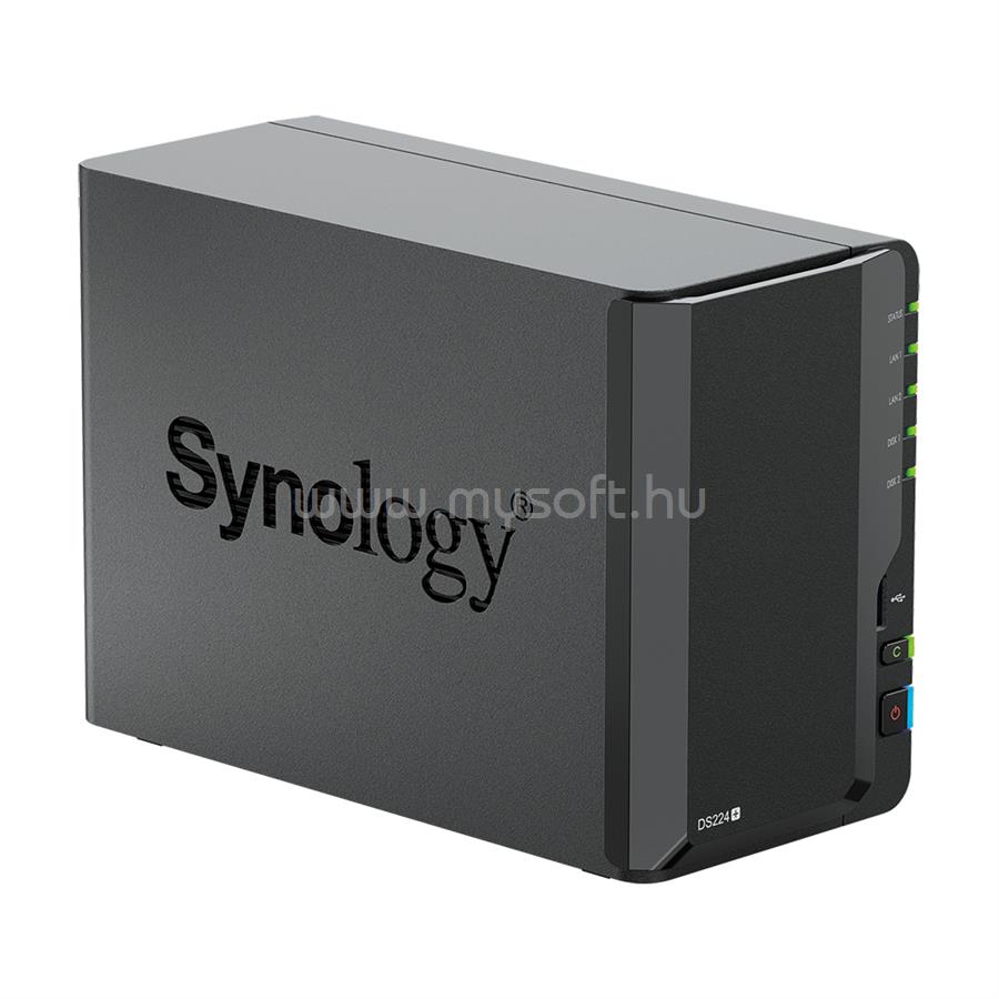 SYNOLOGY NAS 2 fiókos DS224+ Intel Celeron J4125 4x2GHz, 2GB DDR4 ...
