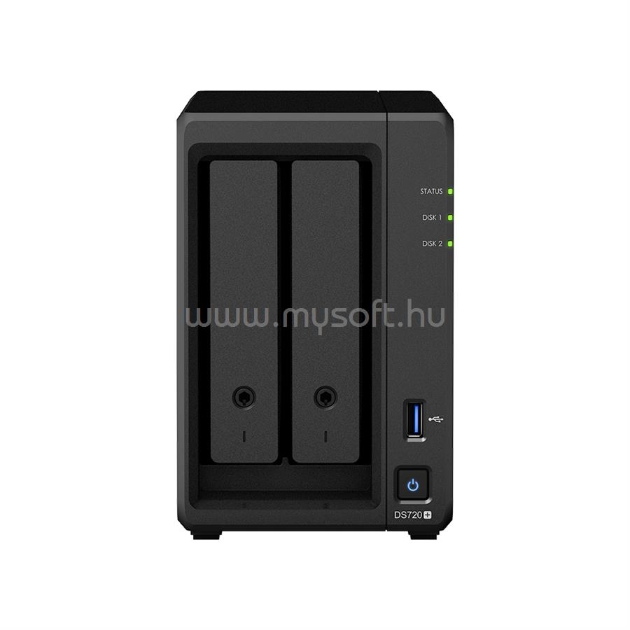 SYNOLOGY NAS 2 fiókos DS720+ Intel Celeron J4125 4x2,0GHz, 2GB DDR4 ...